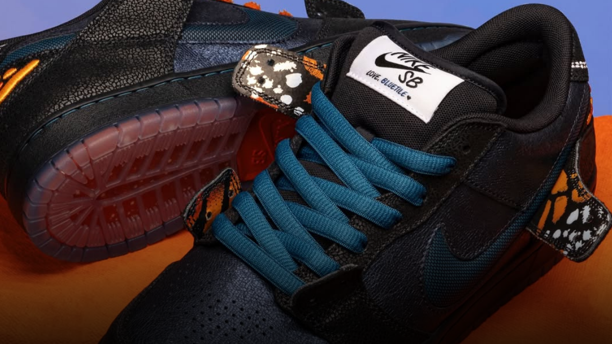 Bluetile x Nike SB Dunk Low Monarch Butterfly Info IQ1323-001