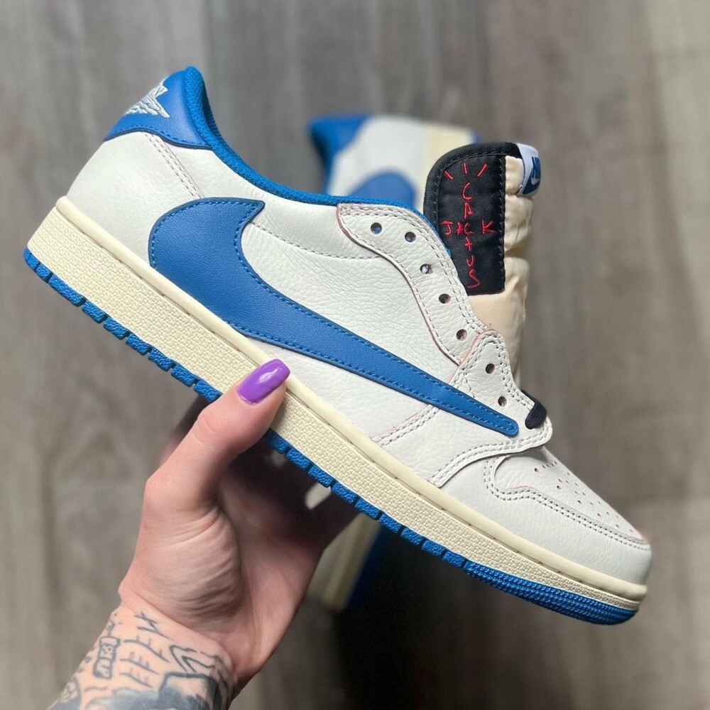 Fragment x Travis Scott x Air Jordan 1 Low Detailed Look | Sneaktorious