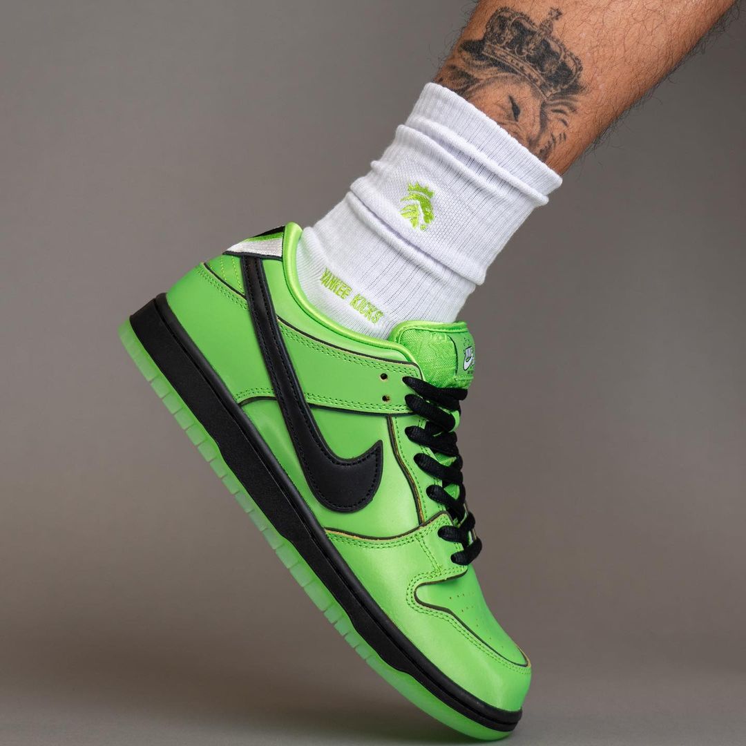 The Powerpuff Girls x Nike SB Dunk Low “Buttercup” | On-Foot Look ...